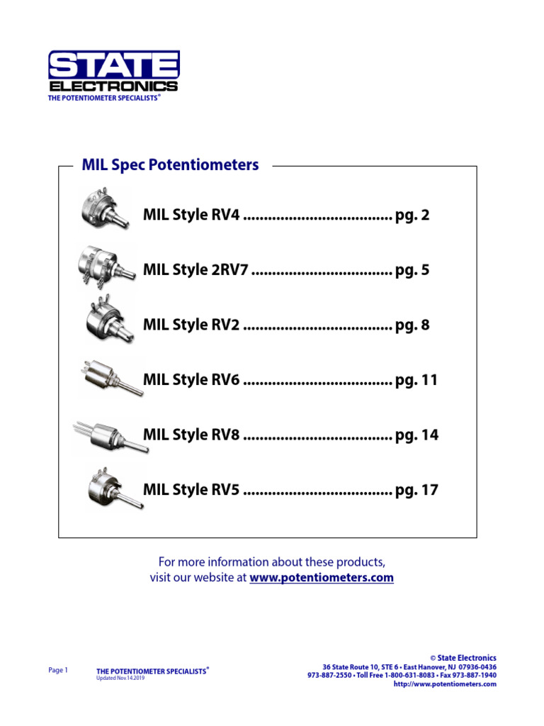 RV4 Series Reosta | PDF | Electrical Resistance And Conductance ...