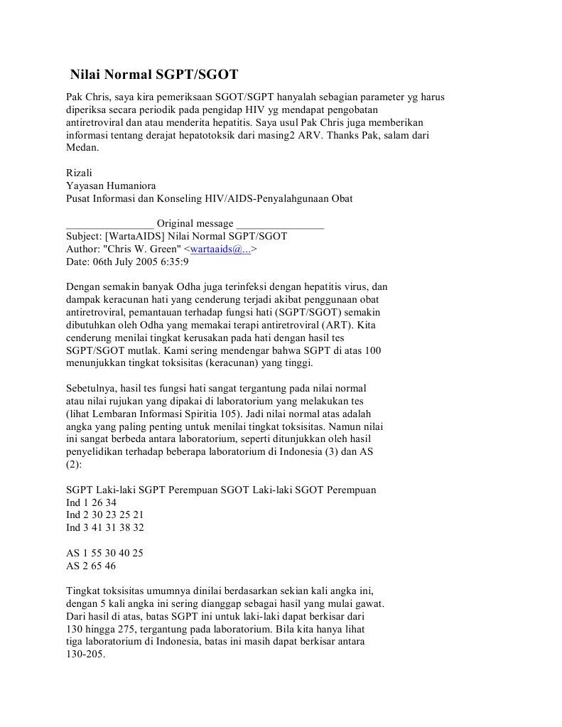 Nilai Normal SGPT | PDF | Pengembangan Diri