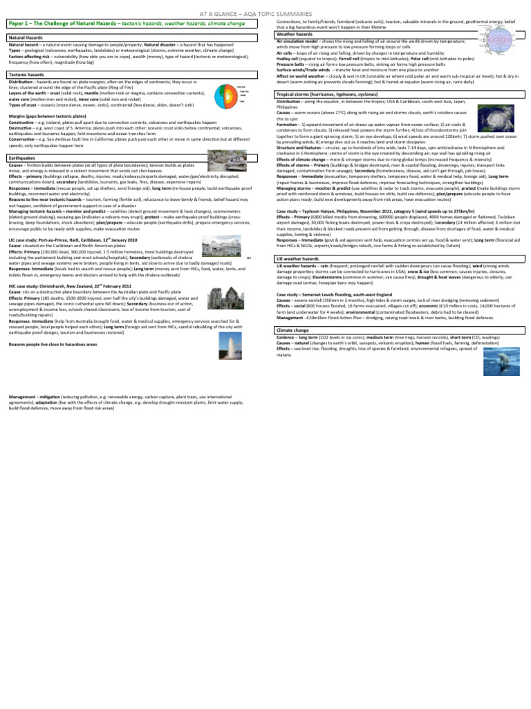 AT A GLANCE - The Challenge of Natural Hazards | PDF | Atmospheric ...
