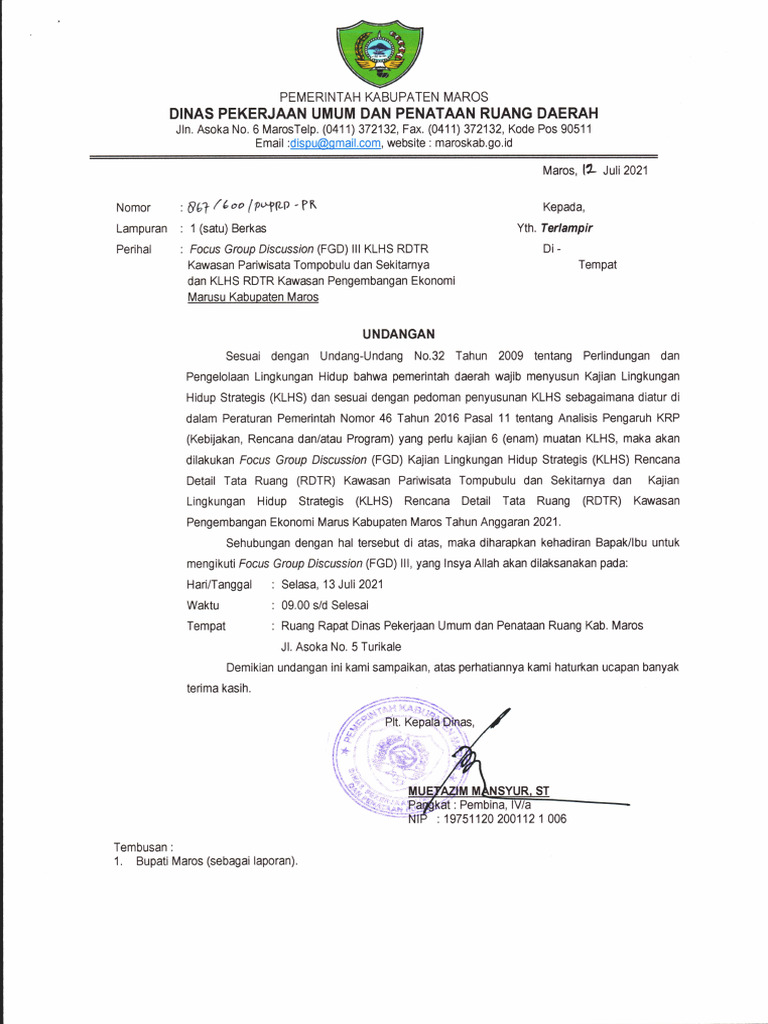 Unangan FGD III Marusu Tompobulu KLHS RDTR | PDF