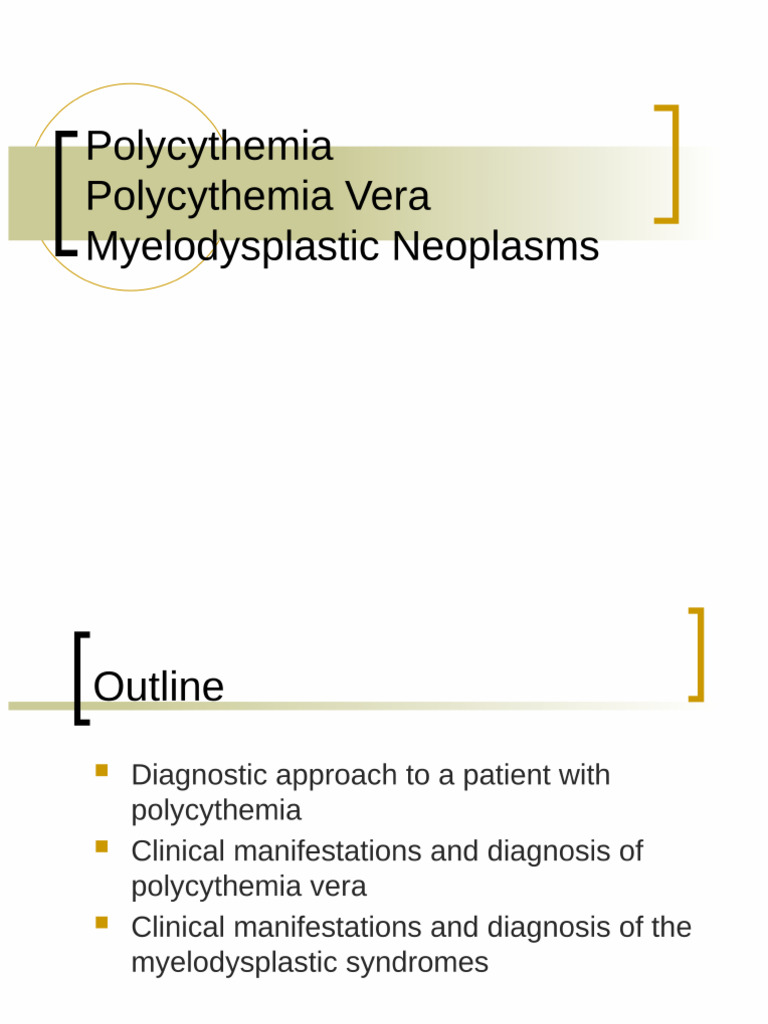 Polycythemia, Myelodysplastic Neoplasms | PDF