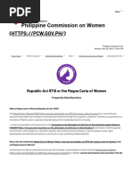RA 9710 - Magna Carta of WomenII | PDF | Discrimination | Gender Studies