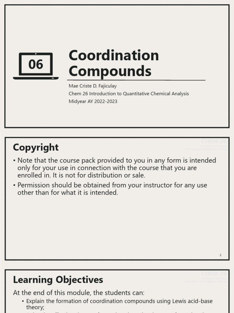 06 Coordination Compounds | PDF | Coordination Complex | Ligand