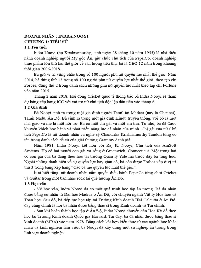 OB 403 - Indra Nooyi | PDF