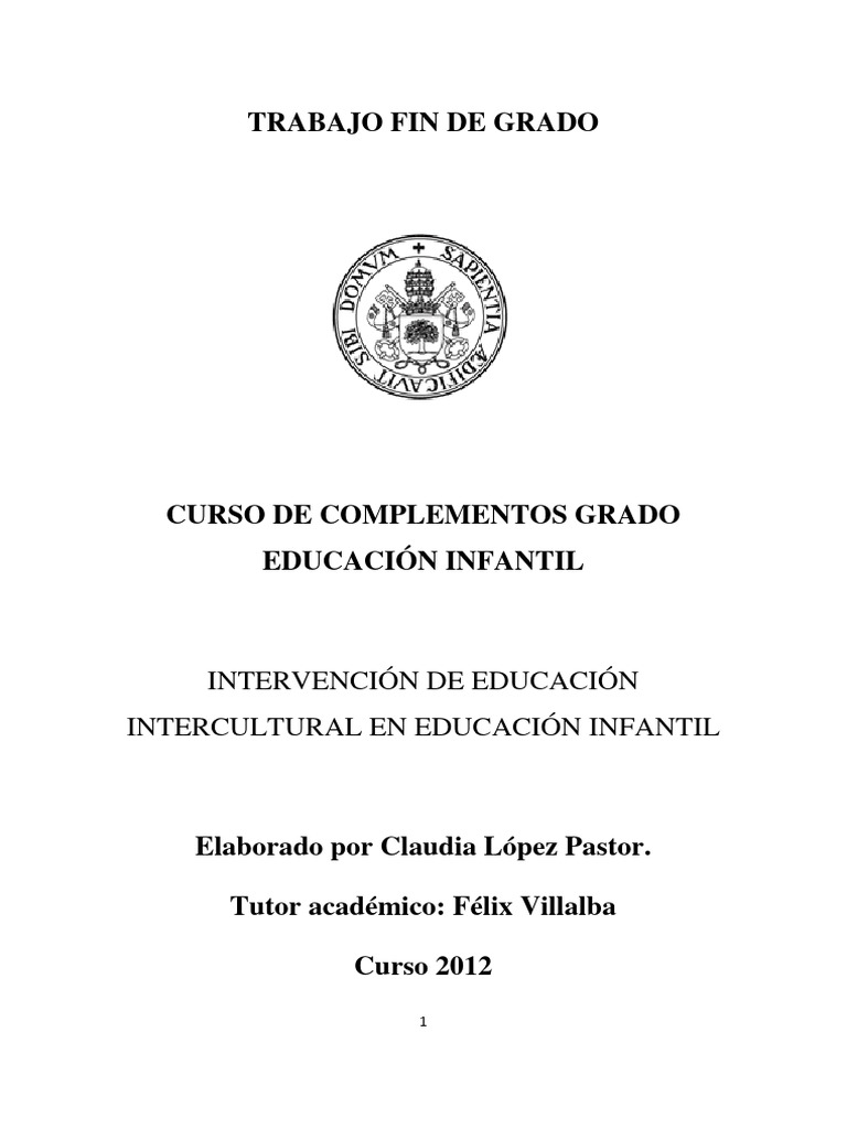 TFG-B 19 | PDF | Plan de estudios | Educación de la primera infancia