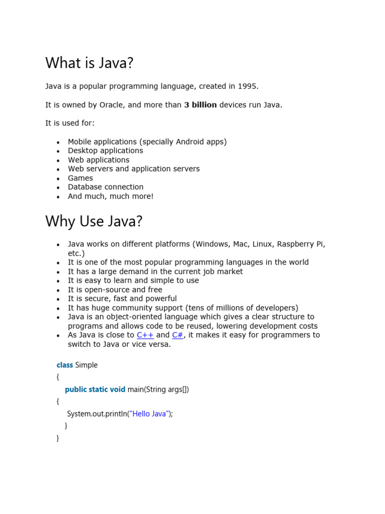 Introduction Download Free Pdf Java Programming Language Object Oriented Programming