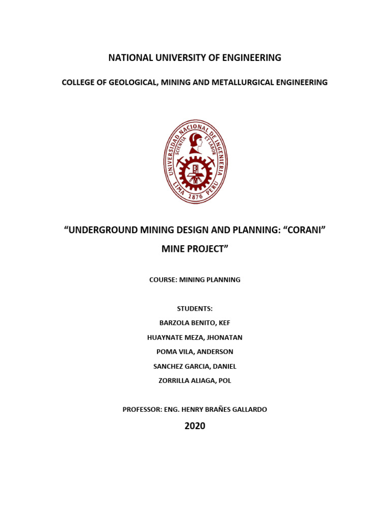 Underground Mining Design and Planning | PDF | Mining