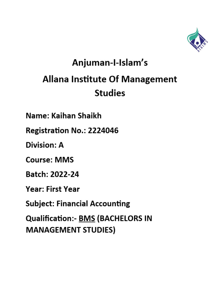 046 Kaihan Shaikh Assignment | PDF | Stocks | Financial Capital