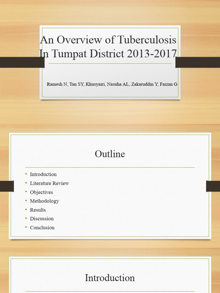 TB Overview - Regional Technical Epidemiology Conference | PDF ...