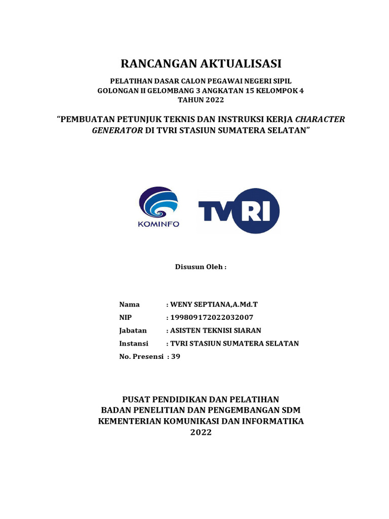 Rancangan Aktualisasi Weny Septianaa | PDF