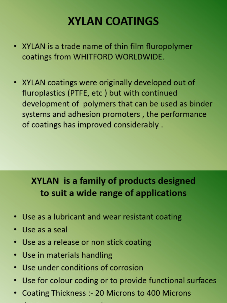 Xylan Coating Services | PDF | Lubricant | Friction