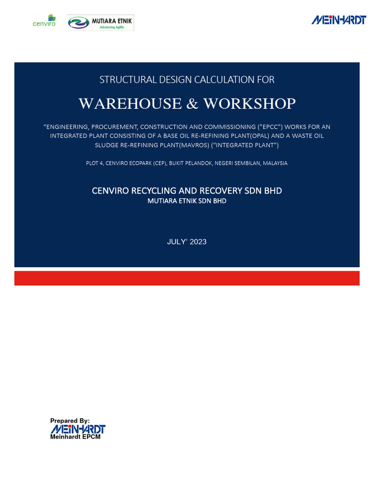Structural Design for Warehouse & Workshop | PDF | Civil Engineering ...