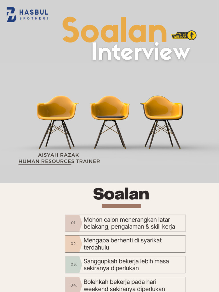 Modul 5 Soalan Interview | PDF | Karier & Perkembangan