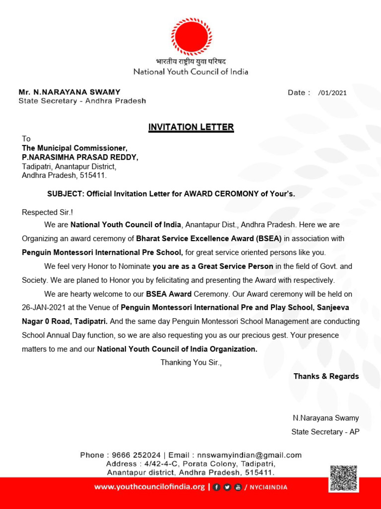 Bsea Award Ceromony Invitation 1 | PDF