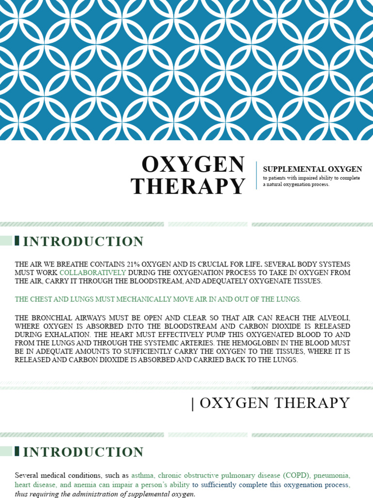 Oxygen Therapy | PDF | Lung | Respiratory Diseases