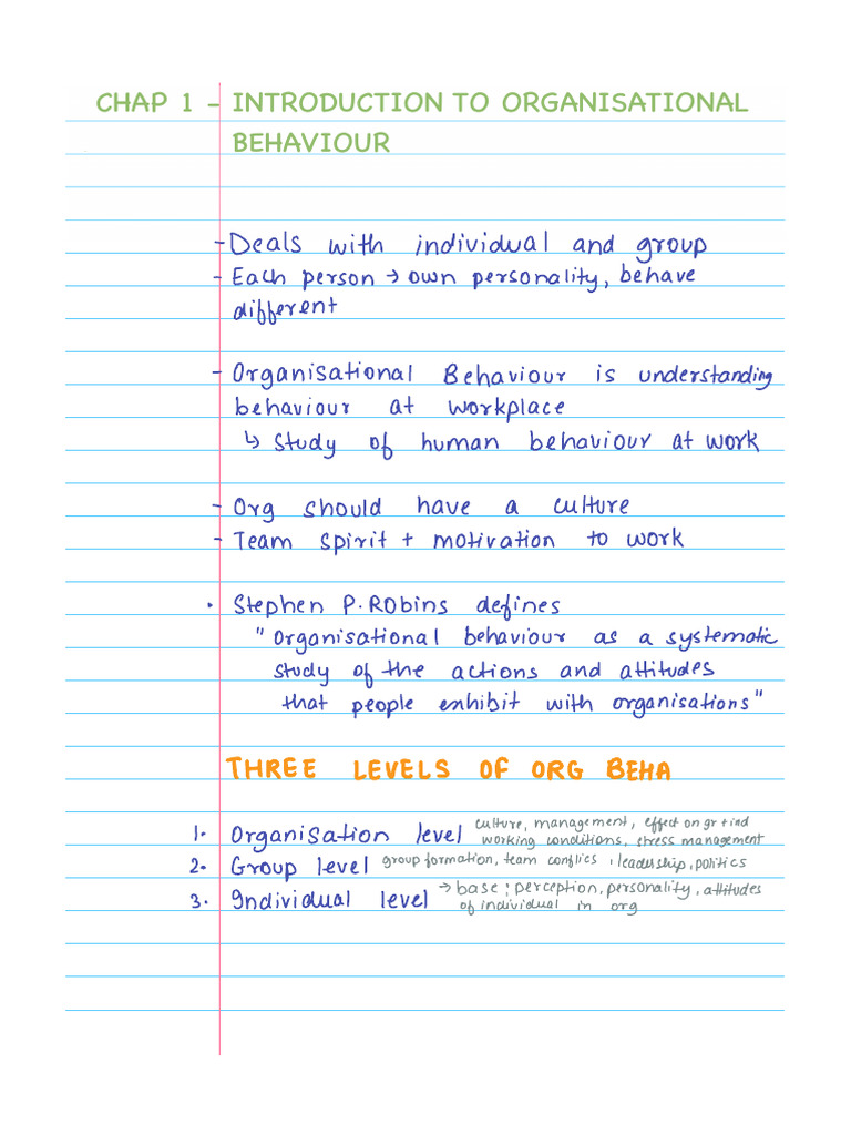 OB Notes | PDF | Motivational | Motivation