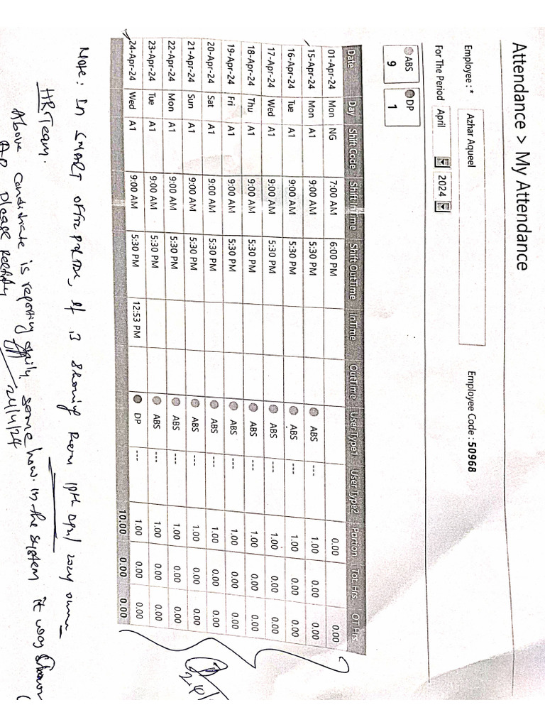 Attendance Approval | PDF