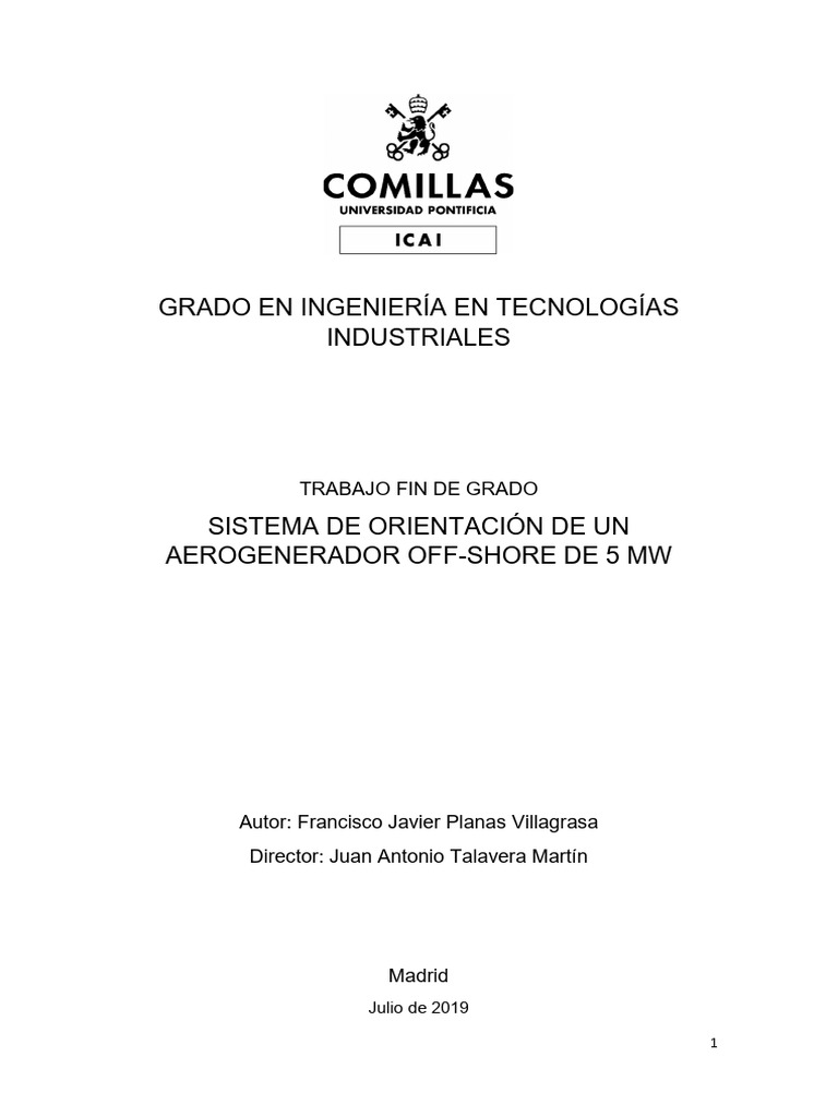 TFG-Planas Villagarasa, Francisco Javier | PDF | Fibra de vidrio | Energía eólica
