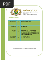 NS Grade 8 Revision Papers Booklet June 2020 1587131765 | PDF | Matter ...