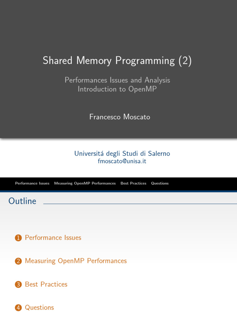 04 OpenMPPerformances | PDF | Concurrent Computing | Parallel Computing