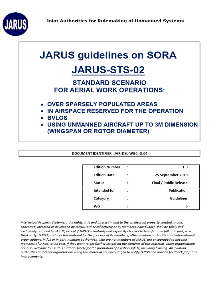 Jar Doc 6 Sora Sts 02 Edition1.0 | PDF | Unmanned Aerial Vehicle | Air Traffic Control