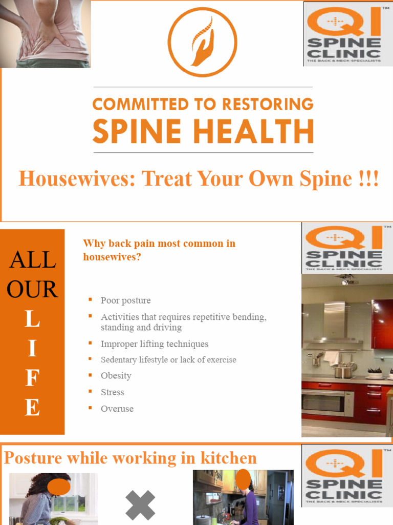 Posture PPT Housewives-1 | PDF | Back Pain | Chair