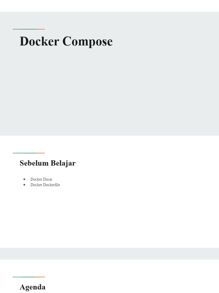 Docker Compose | PDF | Teknologi & Rekayasa