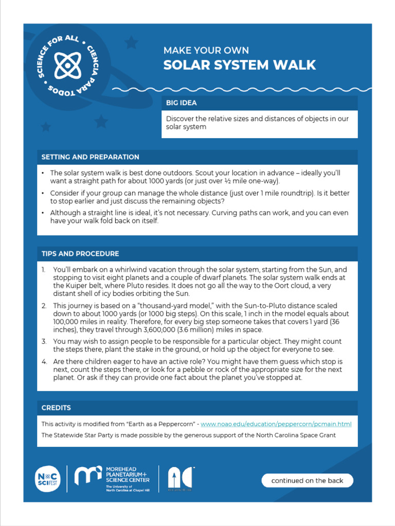 Star Party - Solar System Walk | PDF | Solar System | Planets