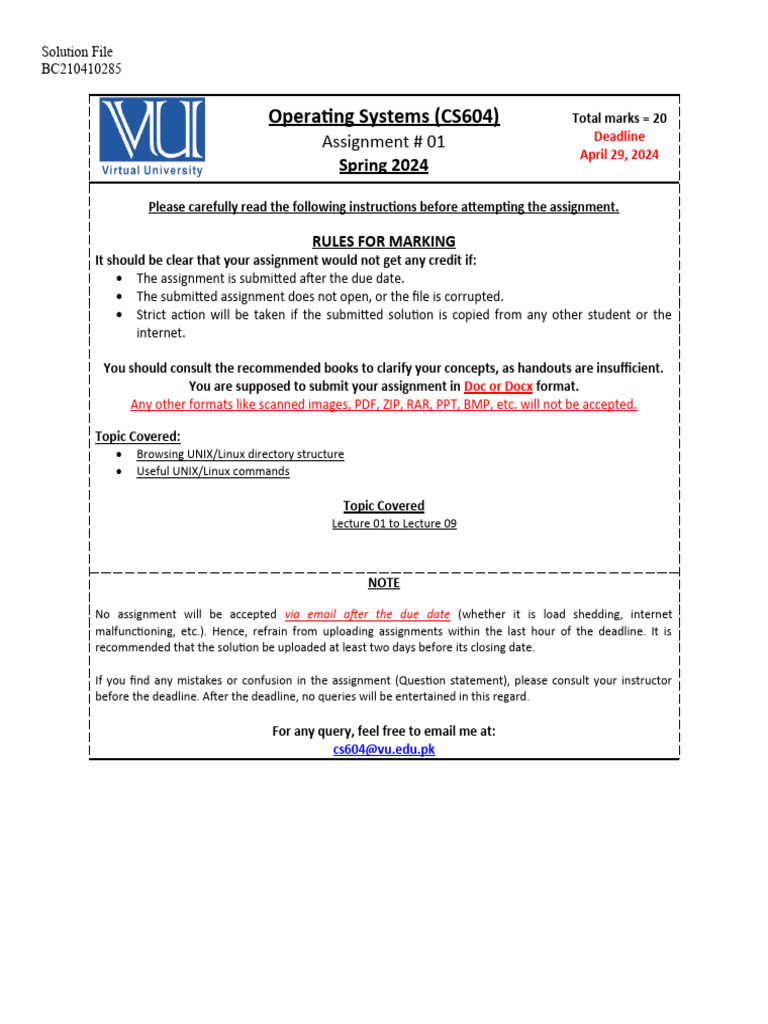 CS 604 Assignment 1 Solution BC 210410285 | PDF | Directory (Computing) | System Software