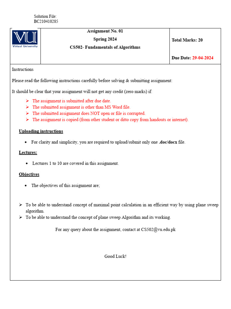 CS 502 Assignment 1 BC210410285 | PDF | Combinatorics | Discrete Mathematics