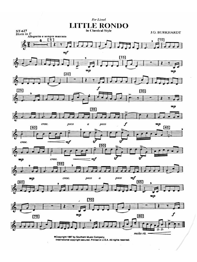Burkhardt - Little Rondo | PDF