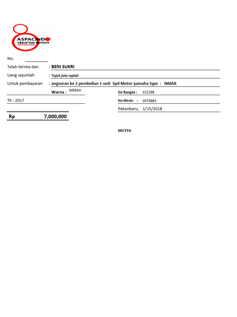 3.kwitansi DP Gross | PDF