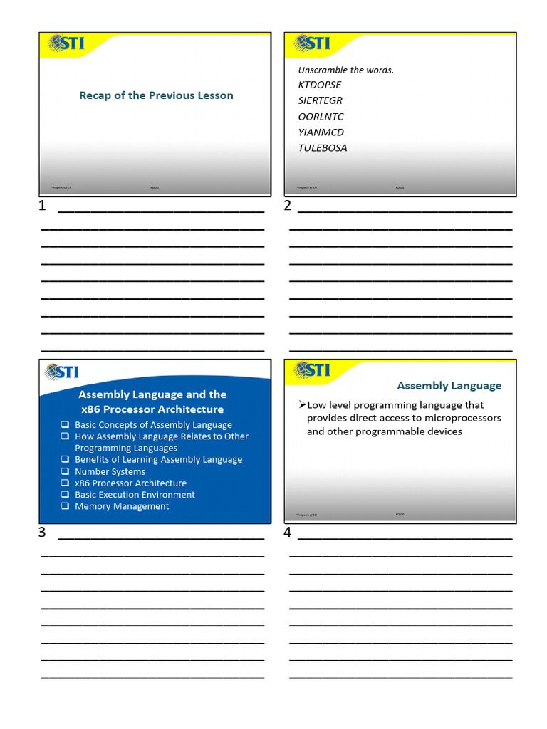03 LCD Slide Handout 1 | PDF | Assembly Language | Computer Program 03 LCD Slide Handout 1 | PDF | Assembly Language | Computer Program