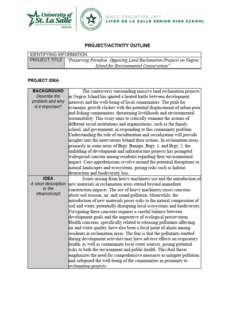 3rd Quarter Performance Task Group 6 1 | PDF | Sustainability ...