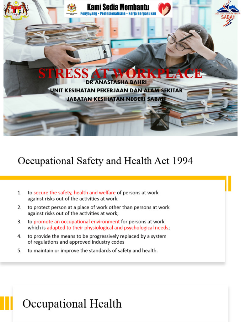 Stress at Workplace | PDF | Occupational Stress | Mental Disorder