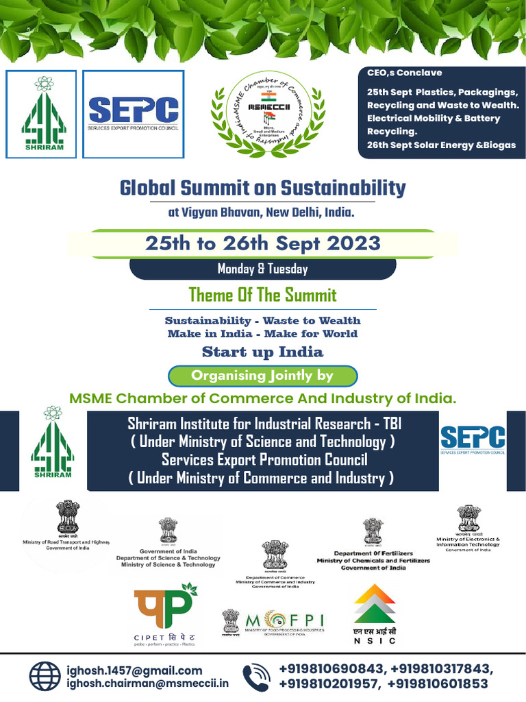 Global Sustainability Summit 2023 | PDF | Recycling | Biofuel