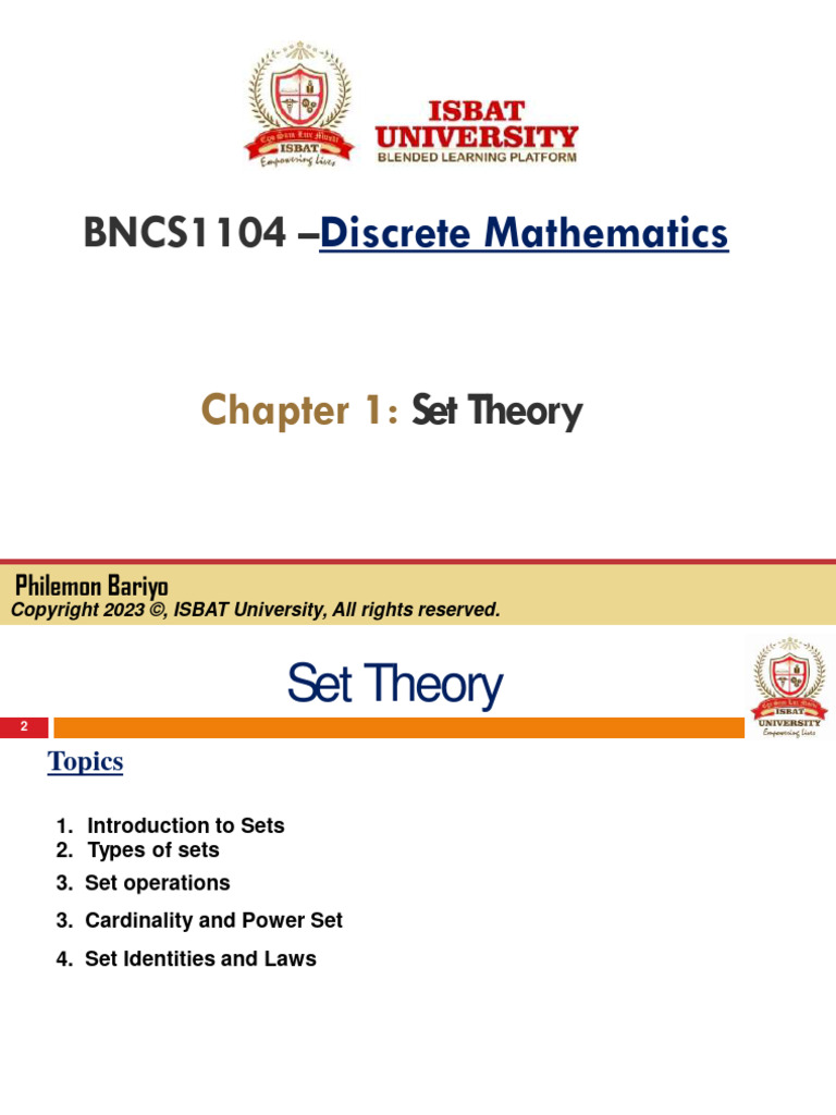 BNCS1104 1 1 | PDF | Set (Mathematics) | Empty Set