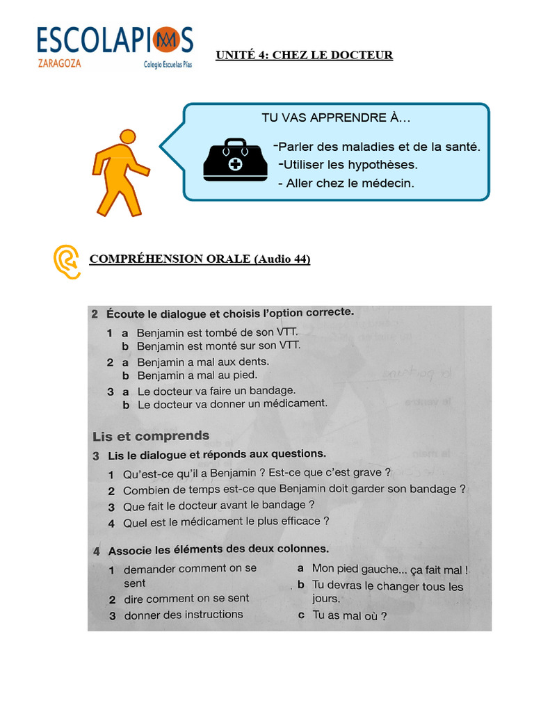 Dialogue chez le médecin : santé et soins | PDF | Médecin | Spécialités ...