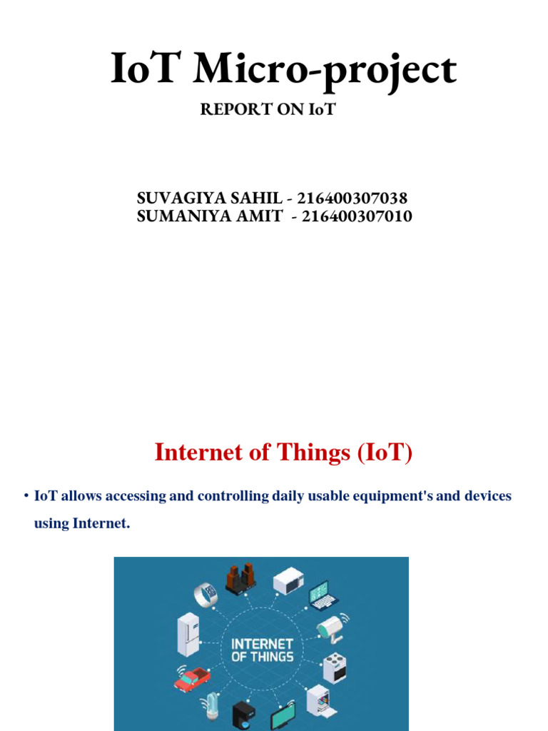 IoT Presentation | PDF | Arduino | Internet Of Things