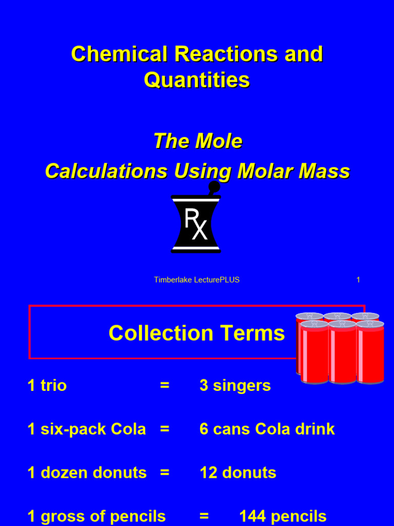 Chemical Reactions and Quantities | Download Free PDF | Mole (Unit) | Scientific Phenomena