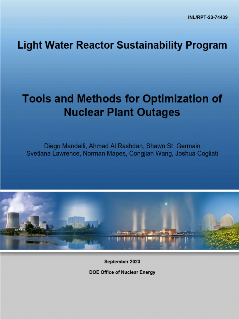 Tools and Methods For Optimization of Nuclear Plant Outages | PDF | Part Of Speech | Spearman's ...