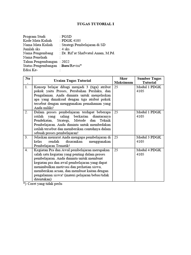 Sesi 3 Tugas Tutorial 1 | PDF | Bisnis