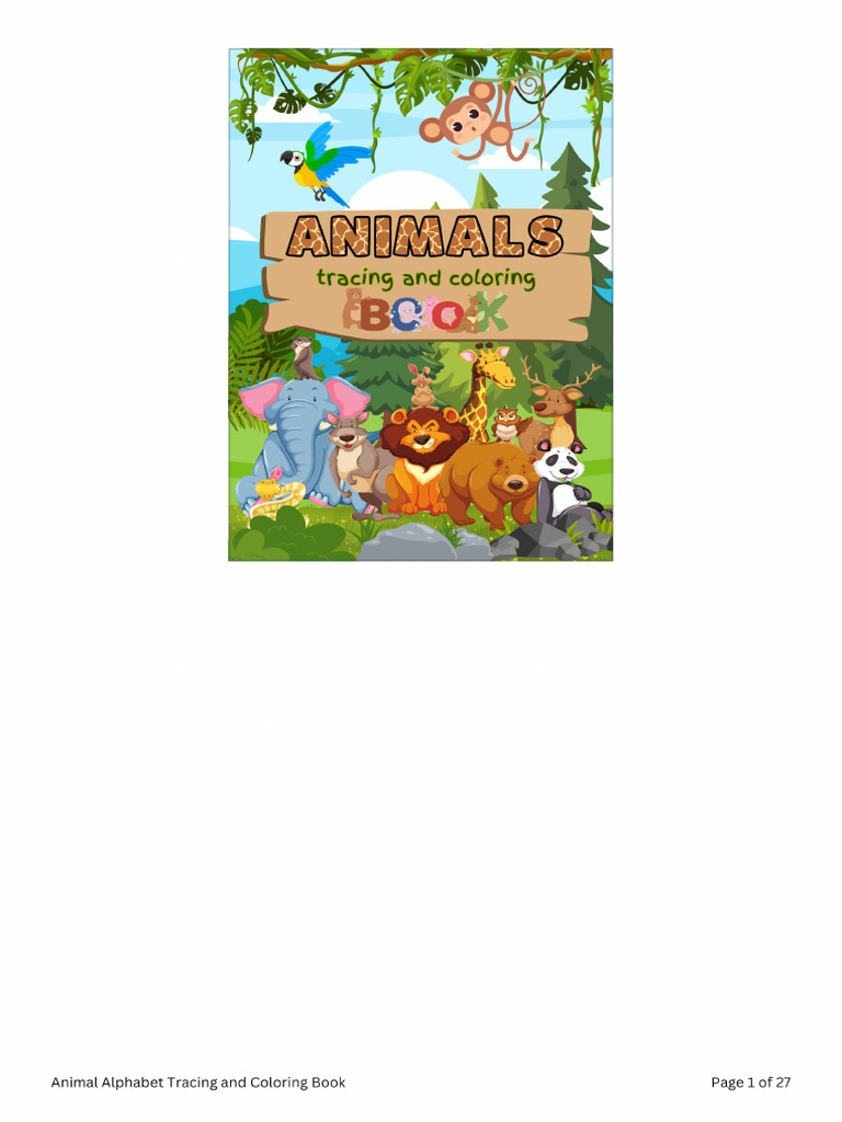 Animal Alphabet Tracing and Coloring Book | PDF