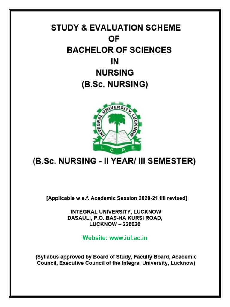 B.Sc. NURSING THIRD SEMESTER SYLLABUS | PDF | Respiratory Diseases | Surgery