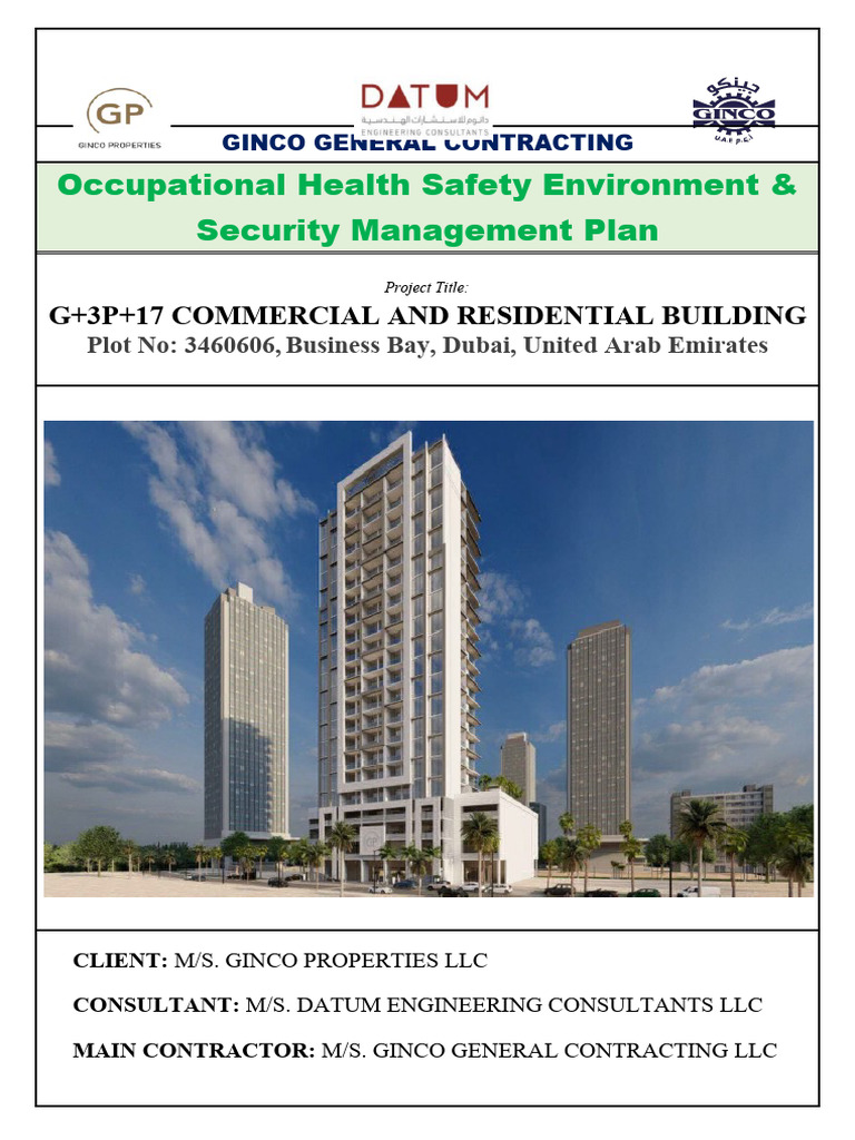 HSE Management Plan for Dubai Building | PDF | Occupational Safety And ...