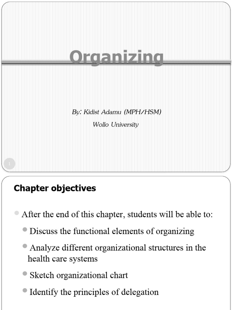 Chapter 5 Organizing | PDF | Organizational Structure | Business