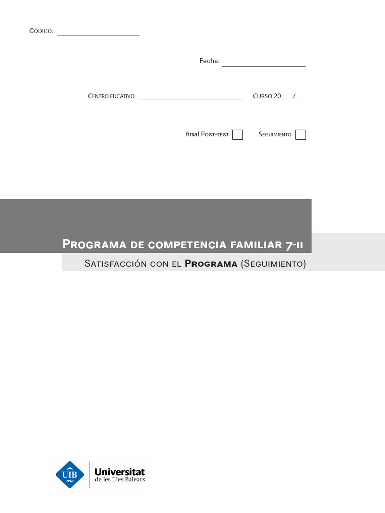 PCF 7-11 Cuest Satisfaccion | PDF | Cognición
