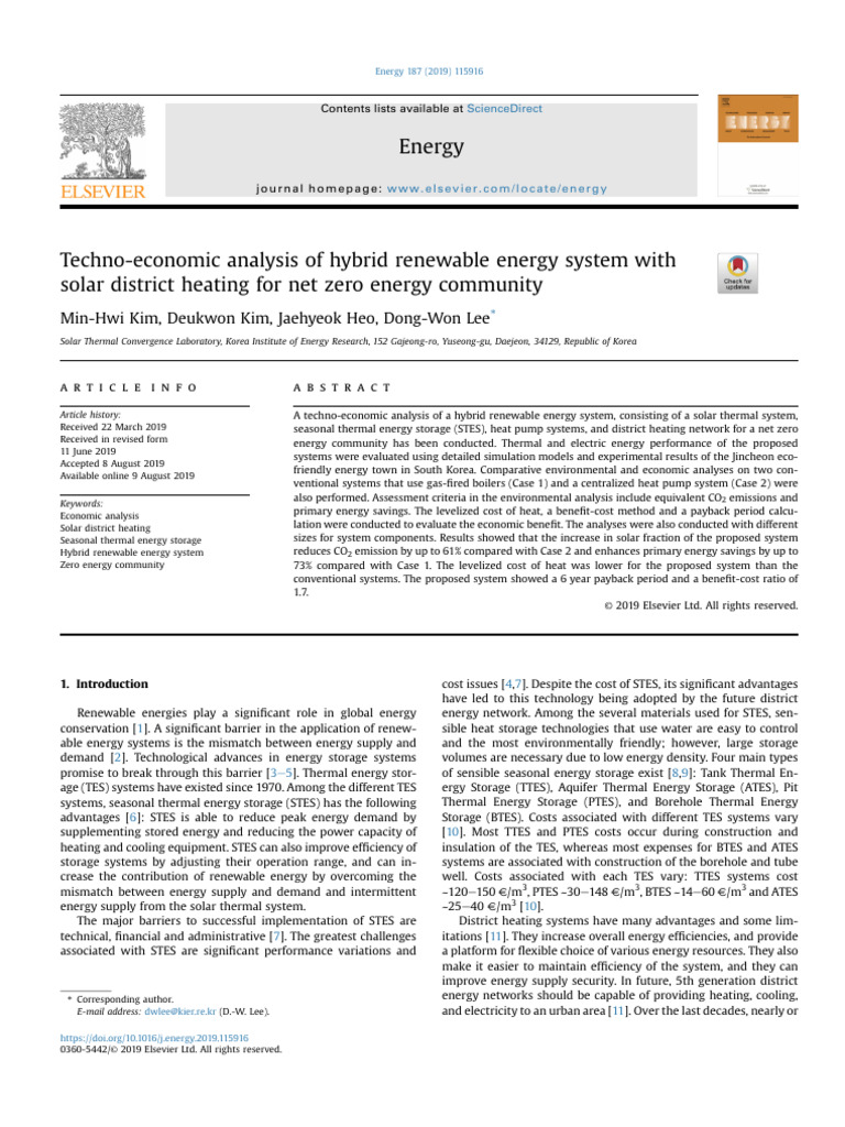 Techno Economic Analysis of A Hybrid Ren | PDF | Photovoltaics | Solar ...