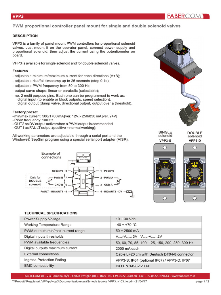 Ss#Scheda Tecnica VPP3 v103 e | PDF | Power Supply | Vacuum Tube