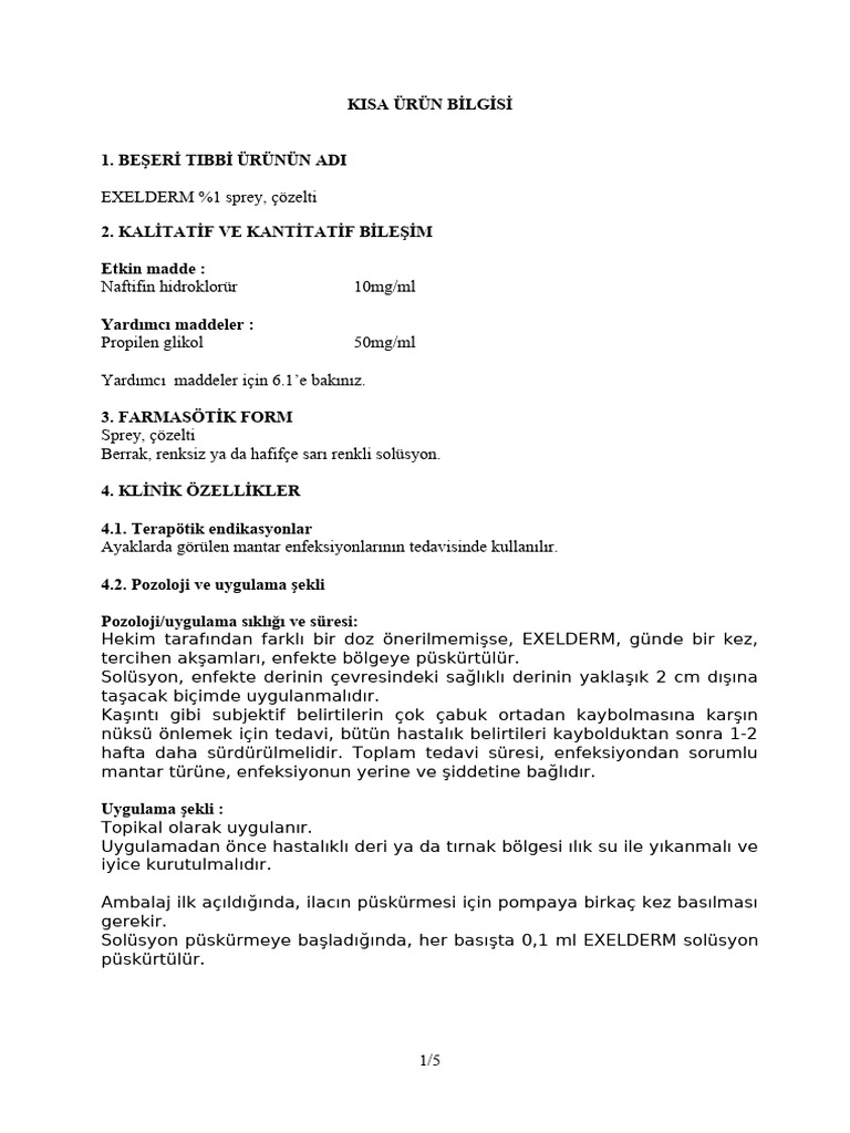 Exelderm 1 Sprey Cozelti | PDF